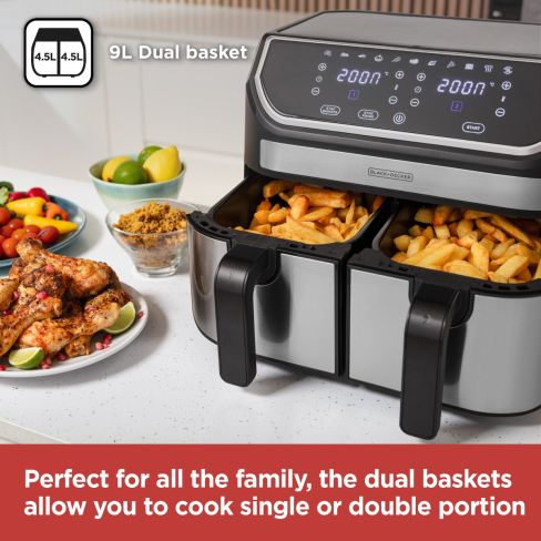 Black & Decker BXAF17094GB 9 Litre Dual Air Fryer – Tylers Gas & Electrical