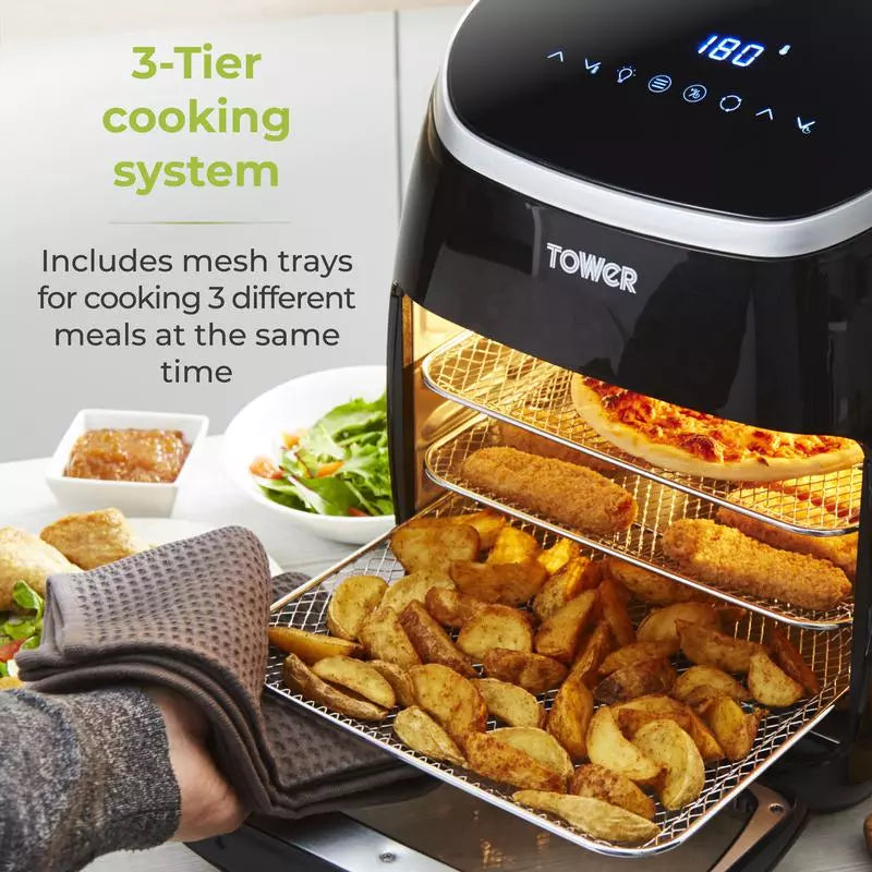 Tower T17076 Xpress Pro Combo 11 Litre 10-in-1 Air Fryer Oven with Rot ...